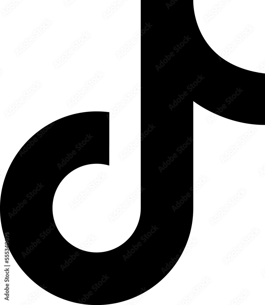 TikTok logo. Tempale for social media. TikTok glitch icon of social ...