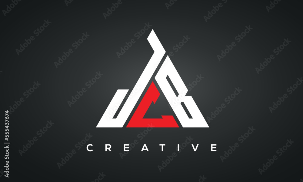 Triangle letters JCB monogram logo Stock Vector | Adobe Stock