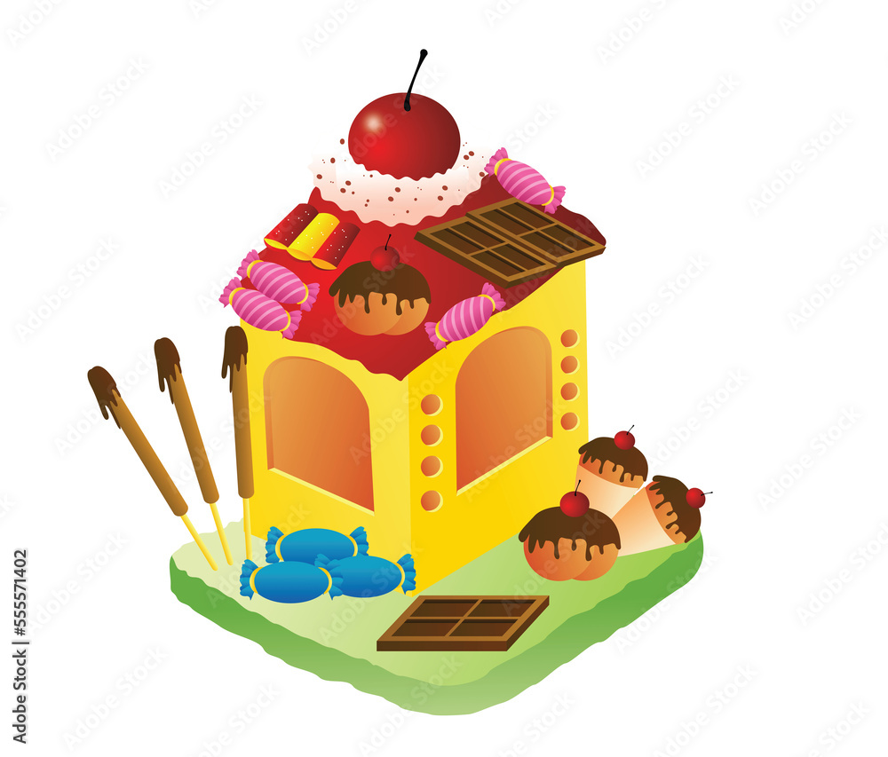 house cartoon doodle kawaii anime coloring page cute illustration ...