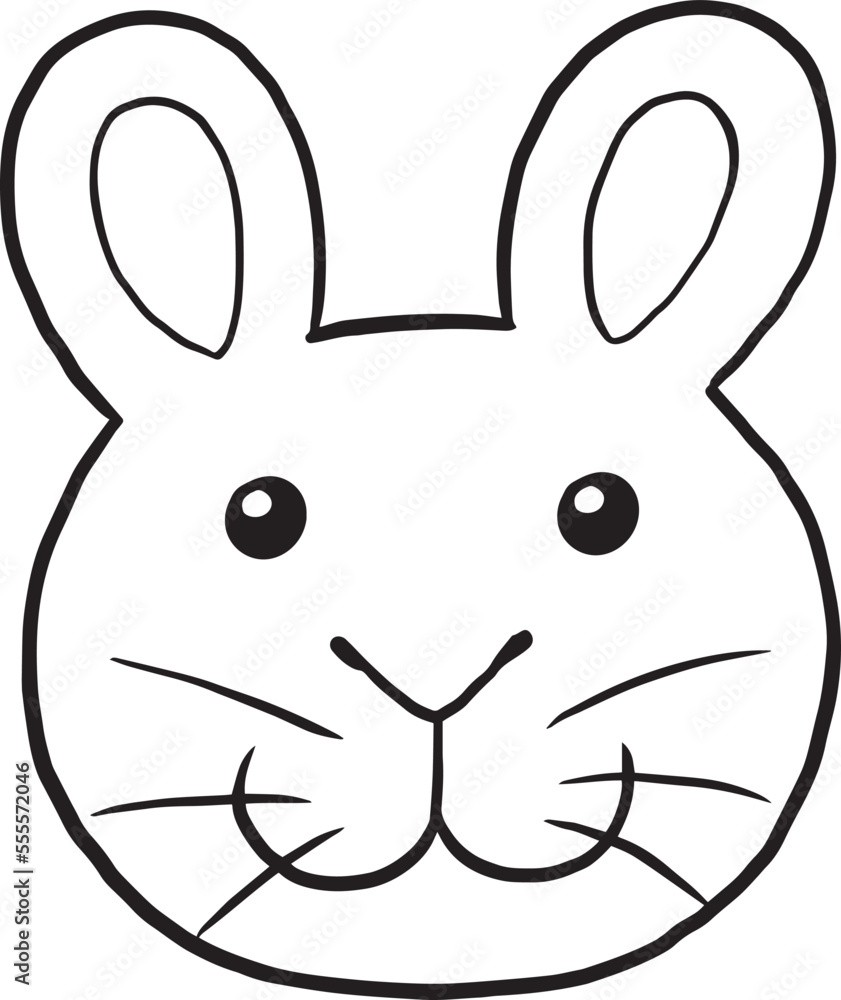 rabbit cartoon doodle kawaii anime coloring page cute illustration ...