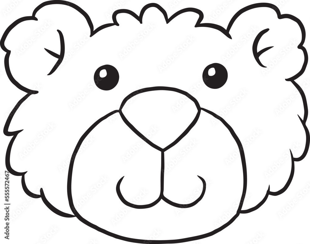 bear cartoon doodle kawaii anime coloring page cute illustration ...