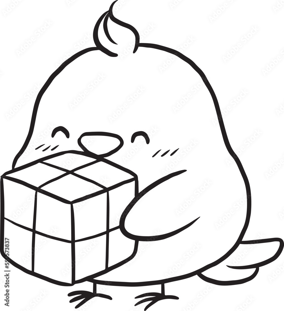 chicken pet pets cartoon doodle kawaii anime coloring page cute ...
