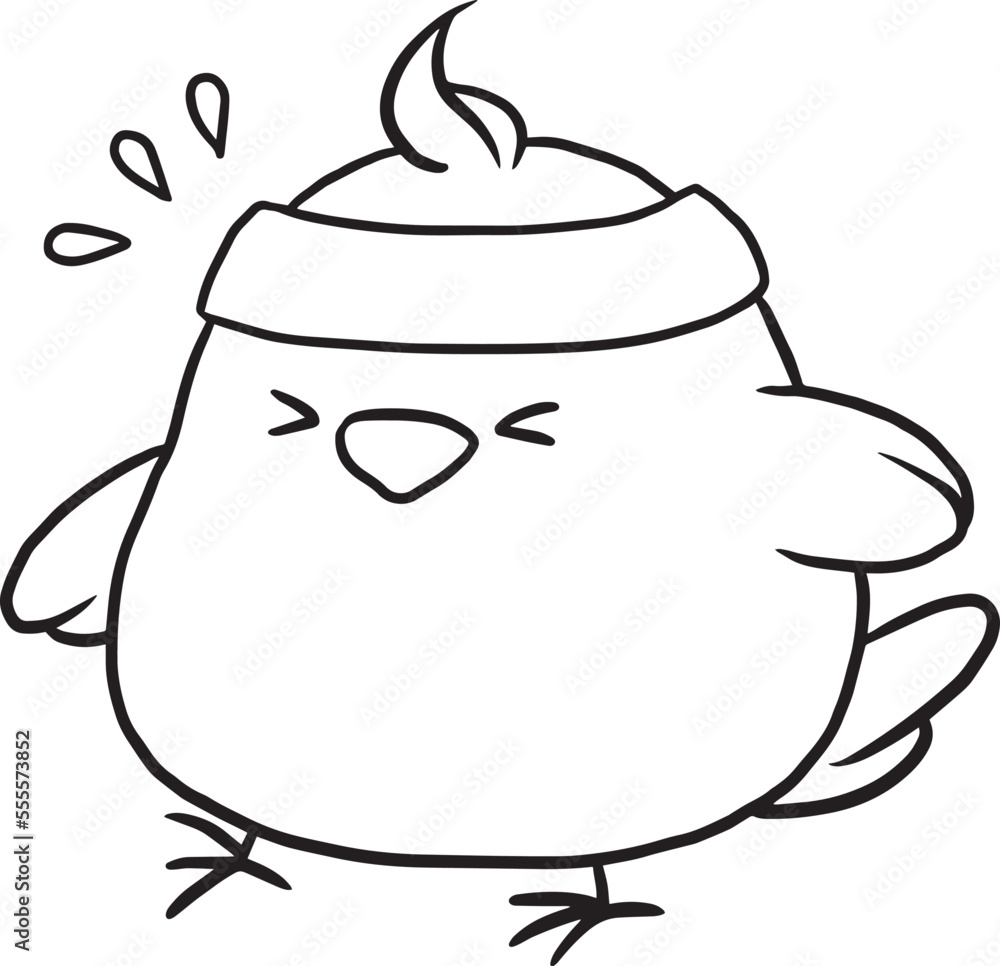 chicken cartoon doodle kawaii anime coloring page cute illustration ...