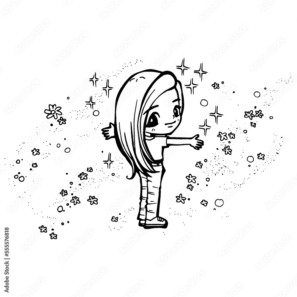 Boy cartoon doodle kawaii anime coloring page cute illustration drawing ...