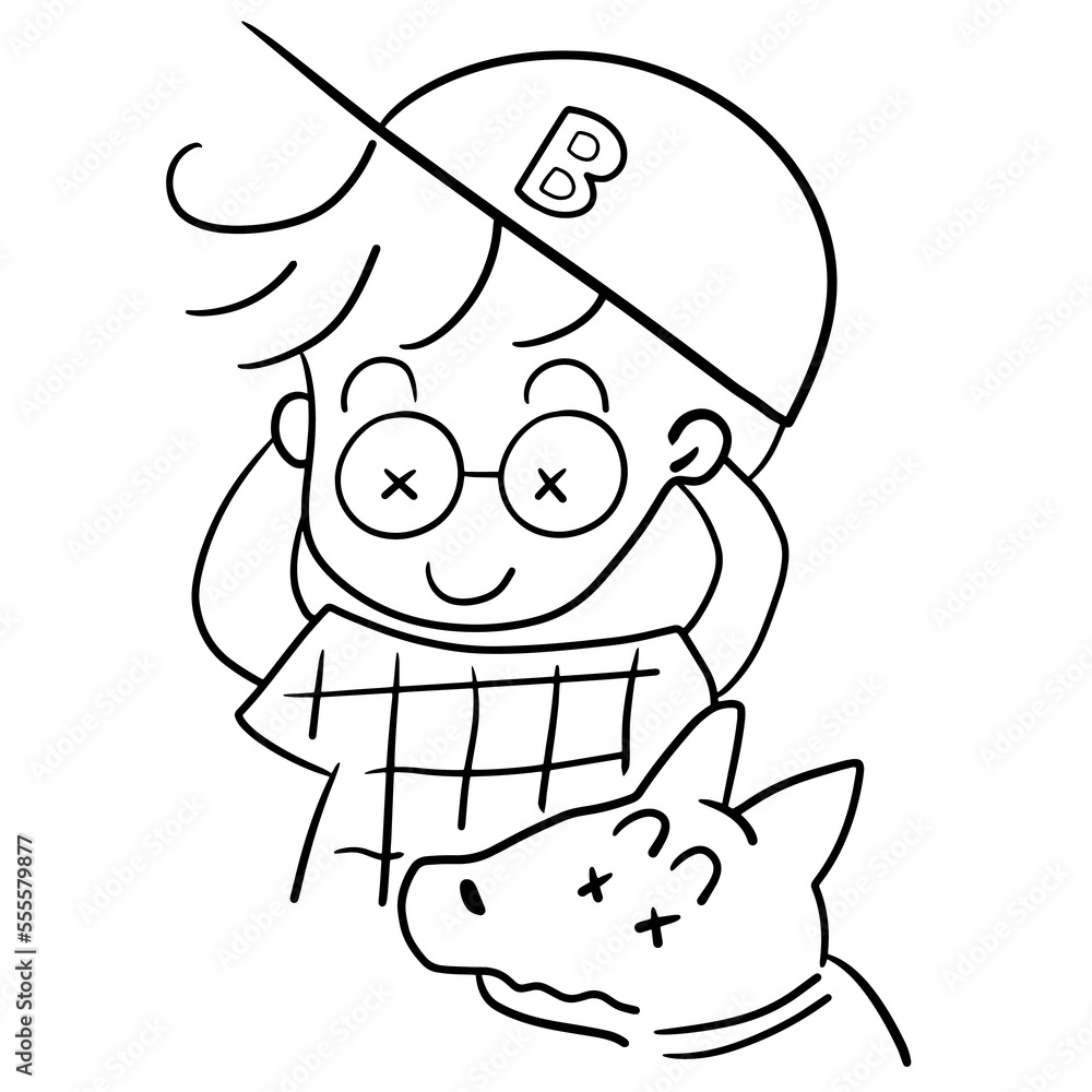 cartoon doodle kawaii anime coloring page cute illustration clipart ...