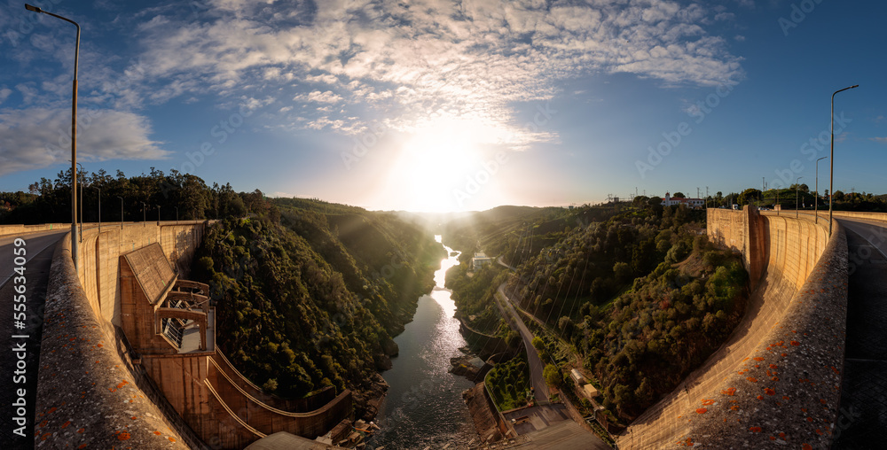 The Castelo do Bode dam (Portuguese: Barragem de Castelo do Bode) dams ...