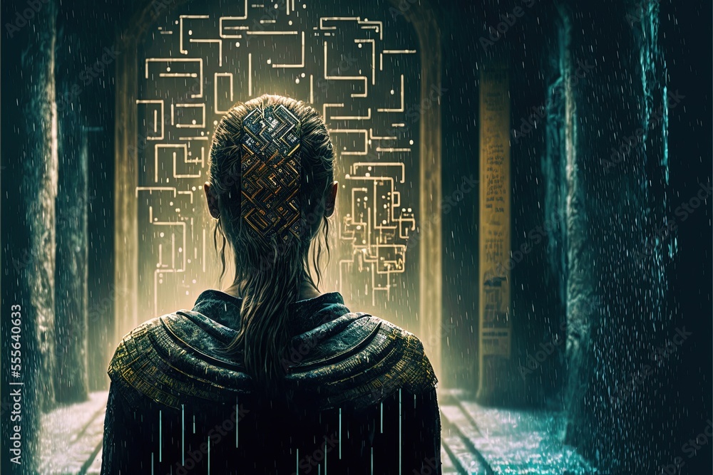 "Mysterious AI Generated Abstract Enigma Matrix Cyberpunk Sci-Fi ...
