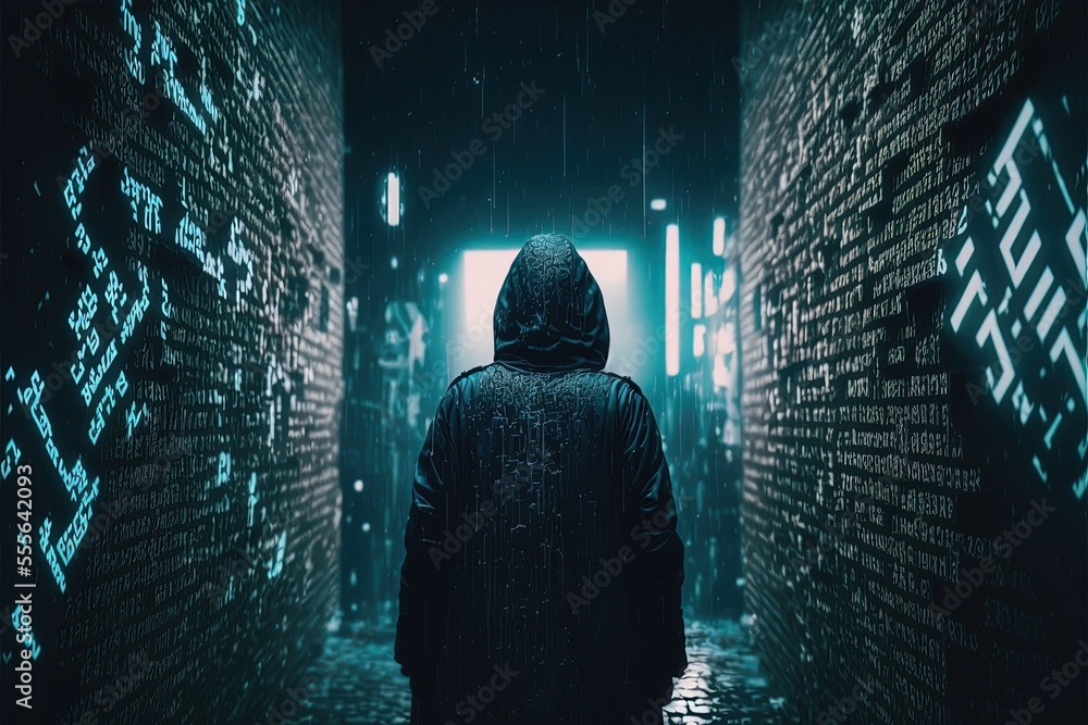 "Mysterious AI Generated Abstract Enigma Matrix Cyberpunk Sci-Fi ...