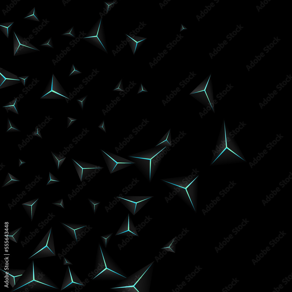 Jet Black Prism Background Black Vector. Onyx Triangle Advertising ...