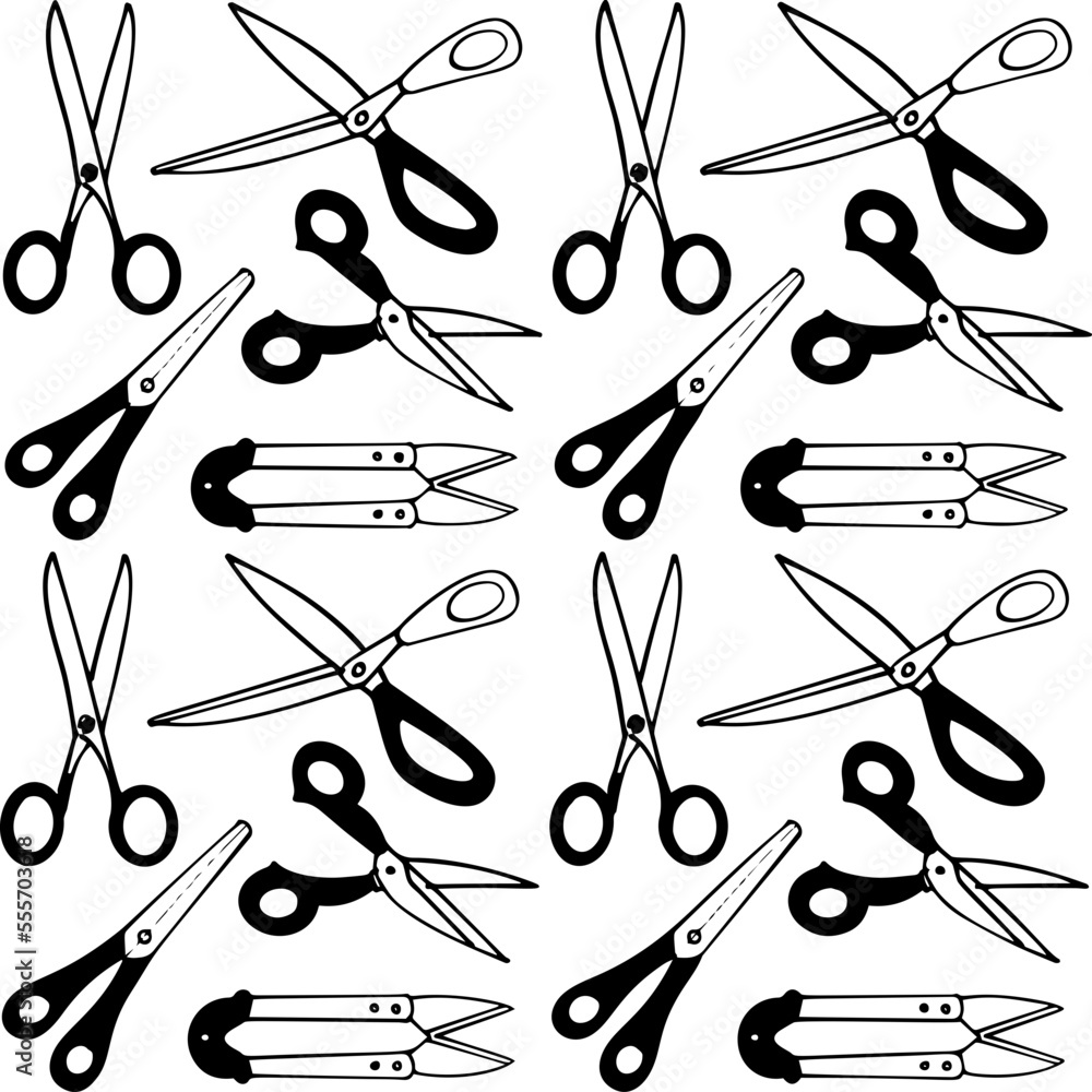 Continuous one line drawing a scissor. Vector illustration perfect for ...