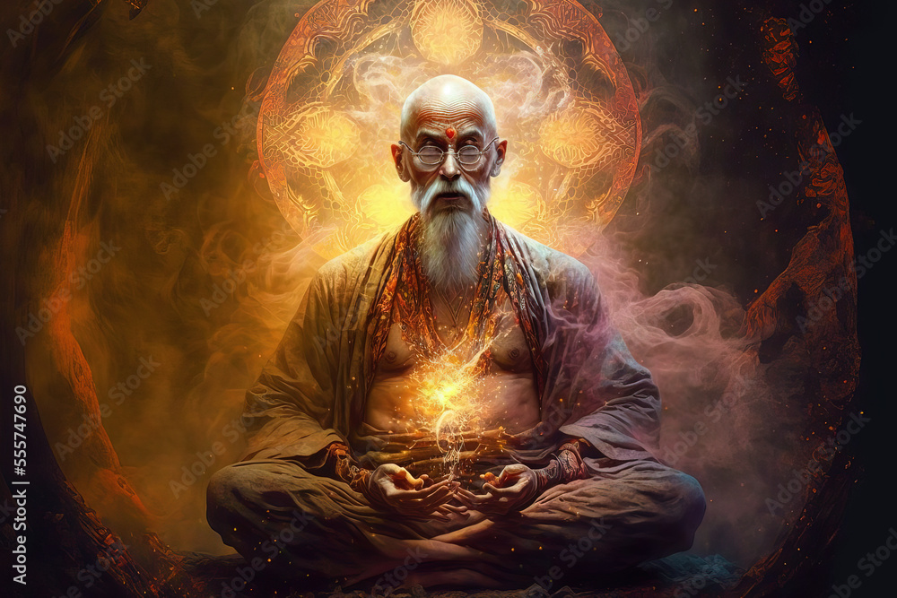 Spiritual practices buddhist, monk. sketch art for artist creativity ...