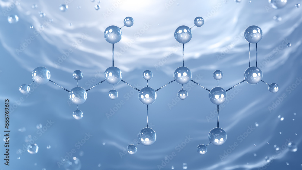 glucose molecular structure, 3d model sugar, structural chemical ...