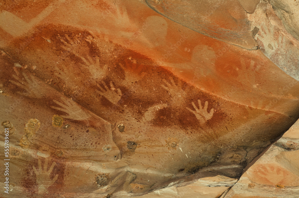 Aboriginal Rock Art, Baloon Cave, Carnarvon Gorge, Carnarvon National ...
