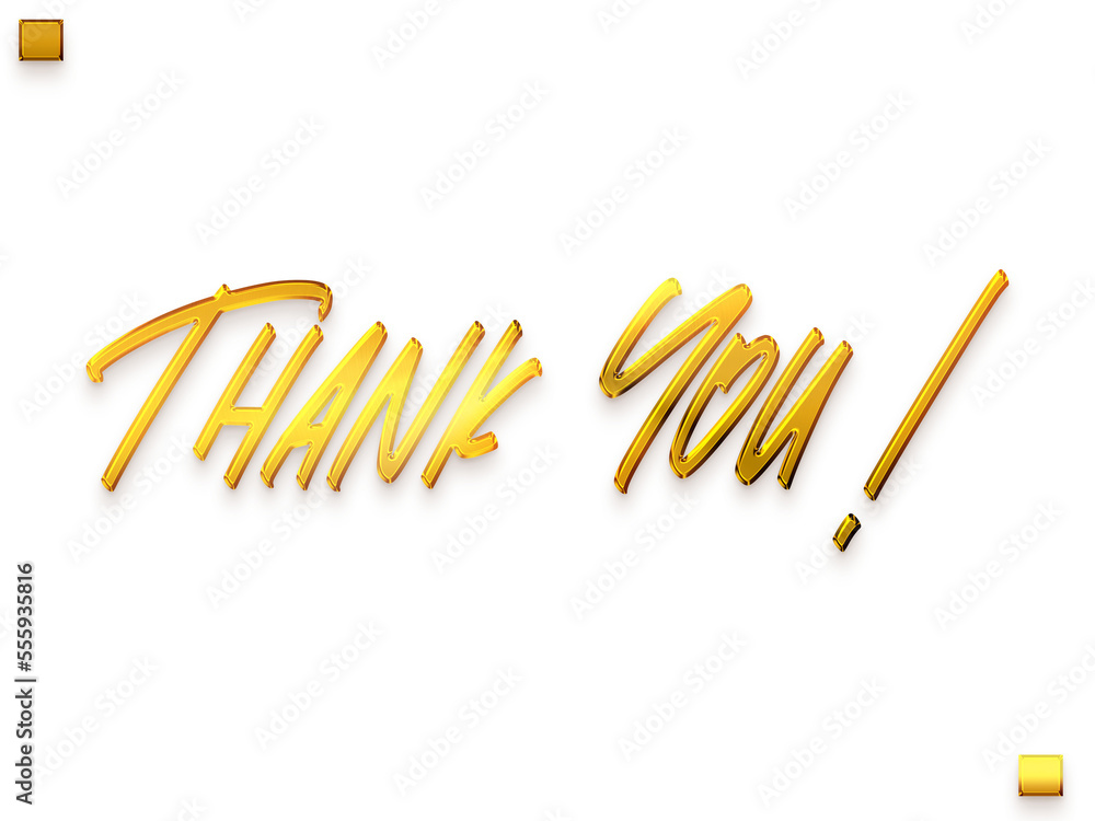 Thank You ! Transparent PNG Gold Stylish Cursive Calligraphy Text Stock ...
