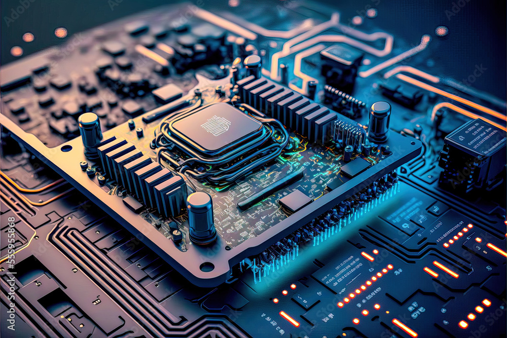 Computer 4.5 CPU Motherboard New Technologie Microcomputer Chip ...