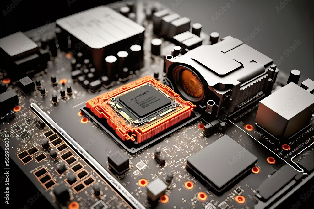 Computer 4.5 CPU Motherboard New Technologie Microcomputer Chip ...