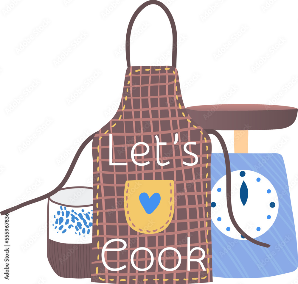 Kitchen decorative badge, lettering emblem vector illustration. Cooking ...