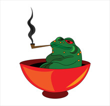 Frog Smoking A Cigar Free Stock Photo - Public Domain Pictures