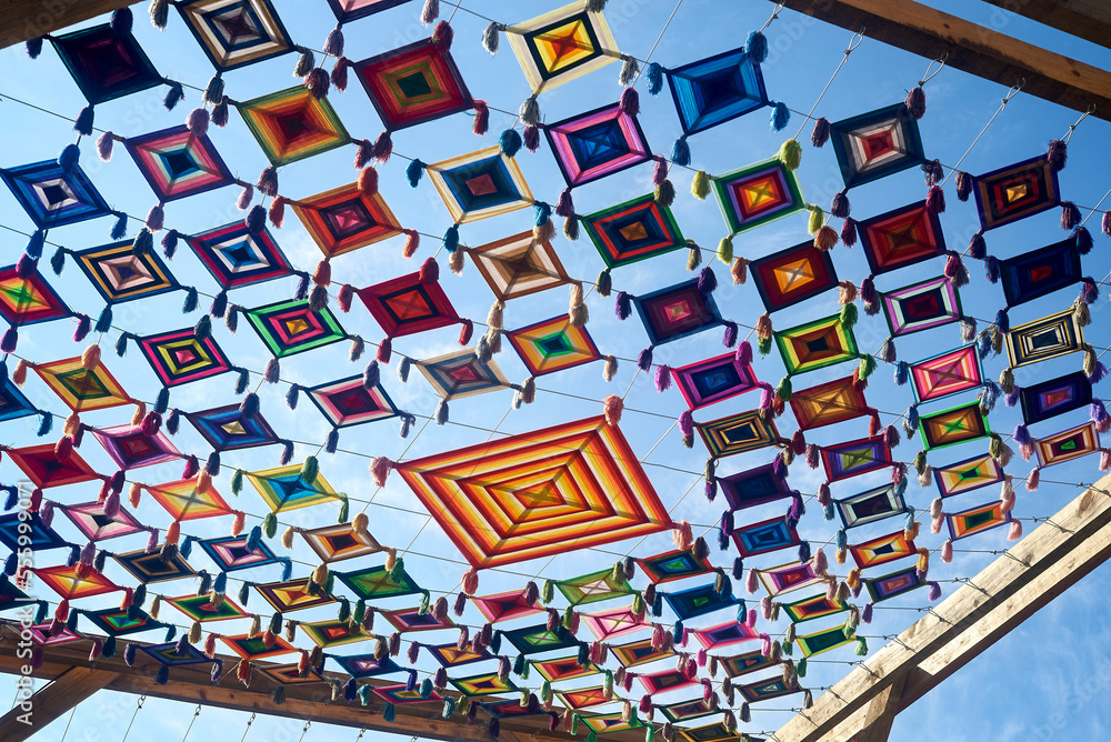 el ojo de dios, nayarit, arte mexicano, lluvia de ojos de dios, tejido ...