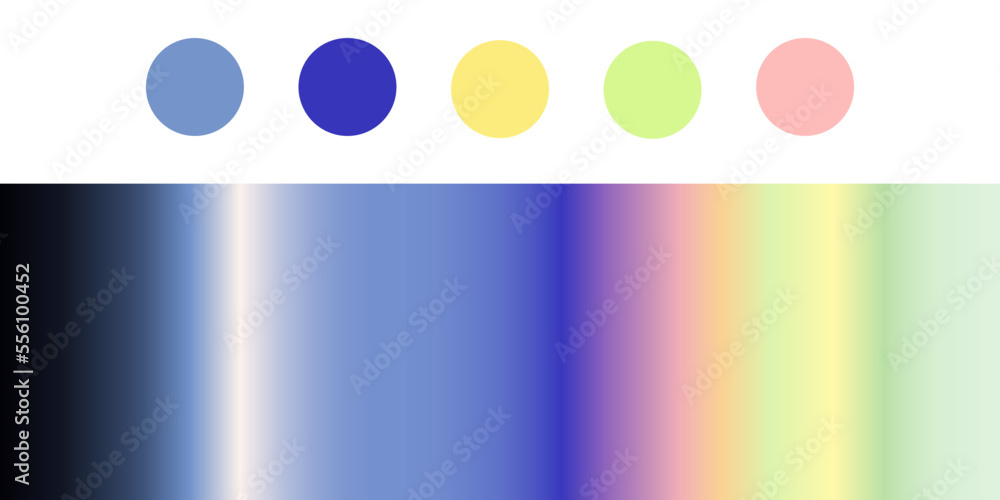 color palette with rainbow chrome gradient Stock Vector | Adobe Stock