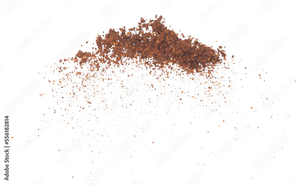 Red Hot Chilli flying explosion, red grain chilli explode abstract ...