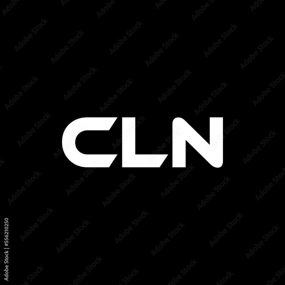 CLN letter logo design with black background in illustrator, vector ...