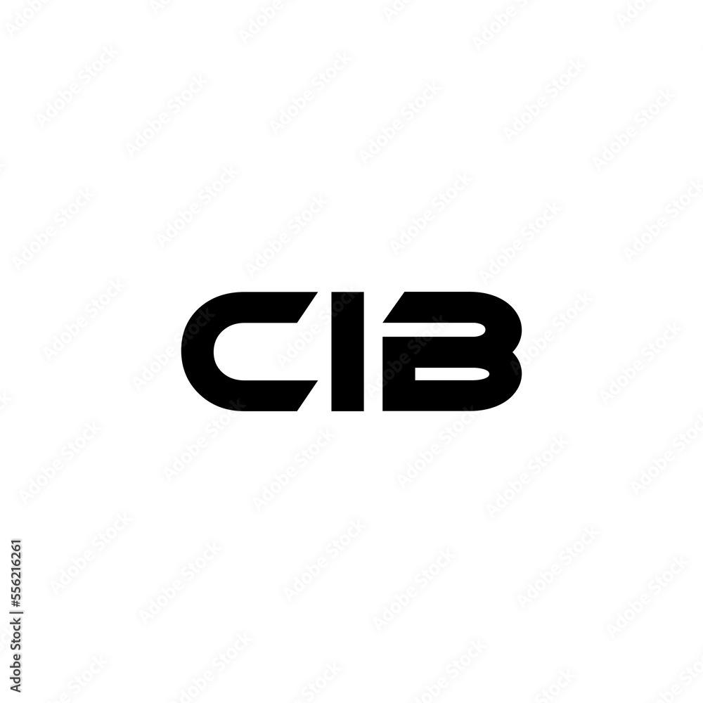 CIB letter logo design with white background in illustrator, vector ...