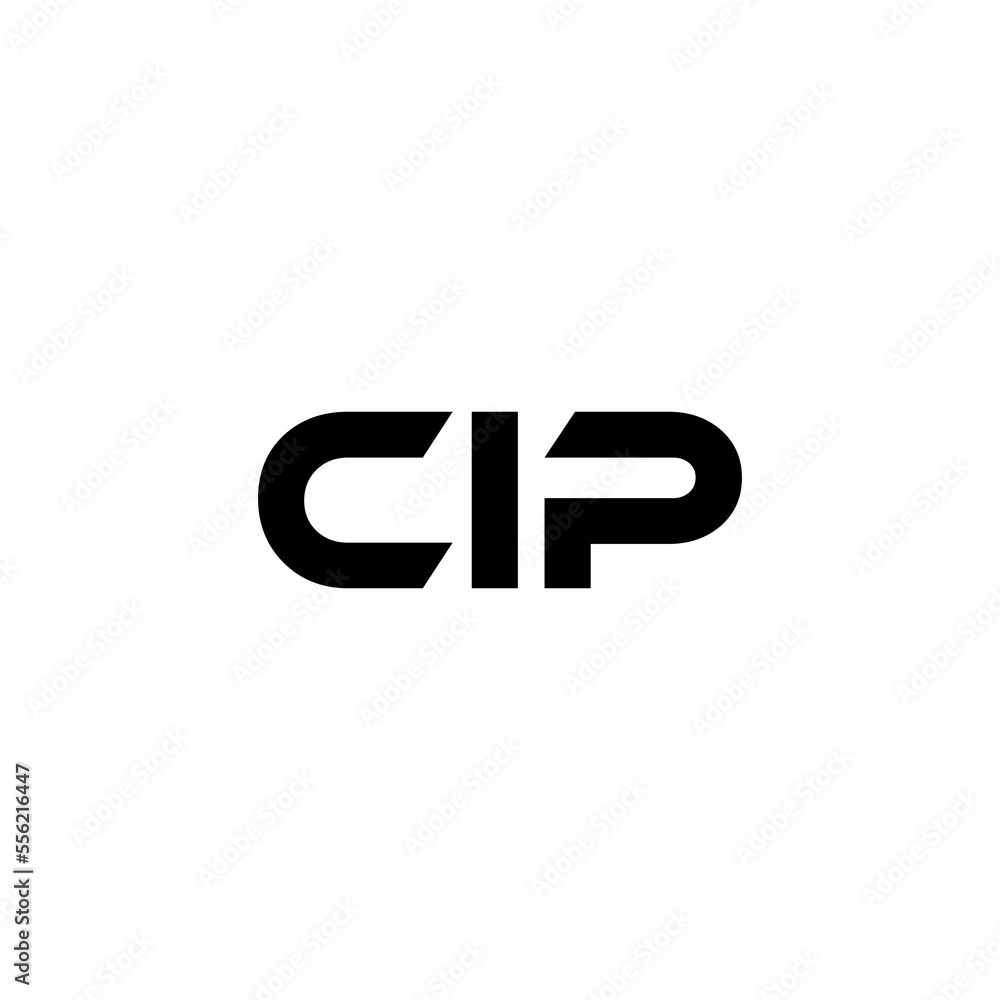CIP letter logo design with white background in illustrator, vector ...