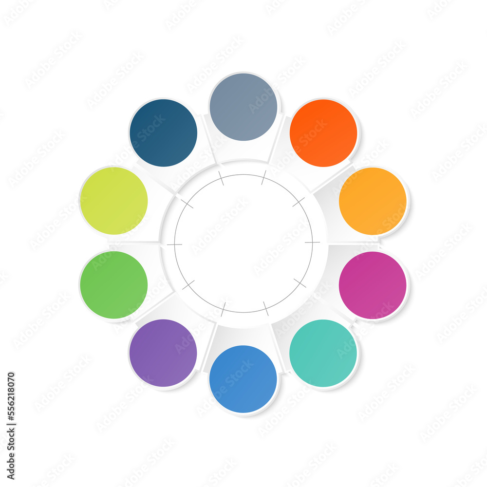 Process infographic with 10 steps, process or options. Stock Photo ...