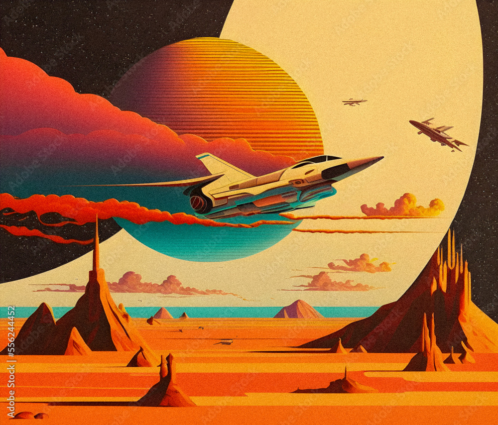 Pop art minimalism retro, futurism art, environmental art, space ...