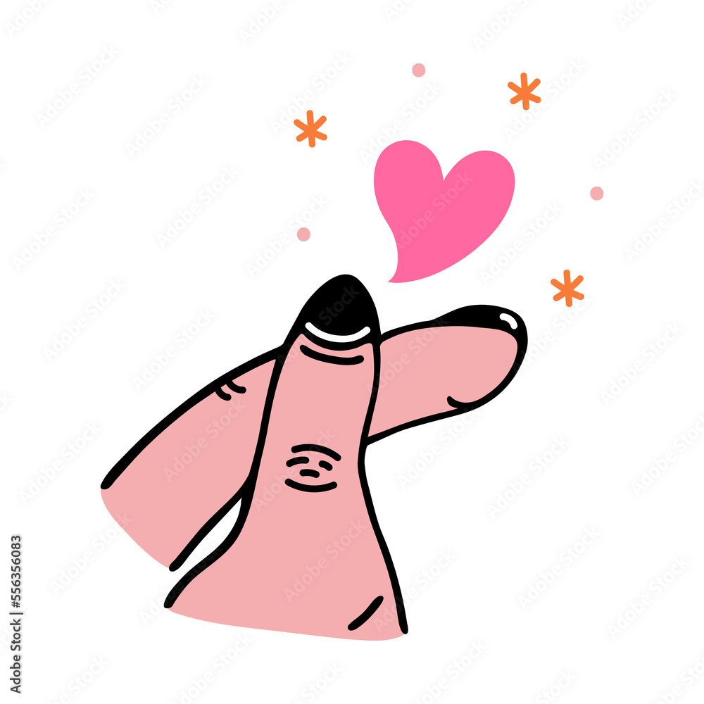 Finger heart vector icon. Gesture of love, Korean symbol of liking. K ...