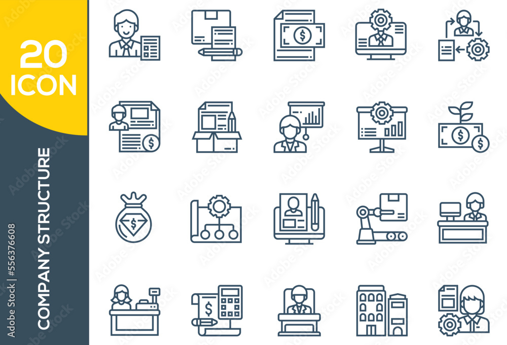 Structure of the company. Business hierarchy organogram chart ...