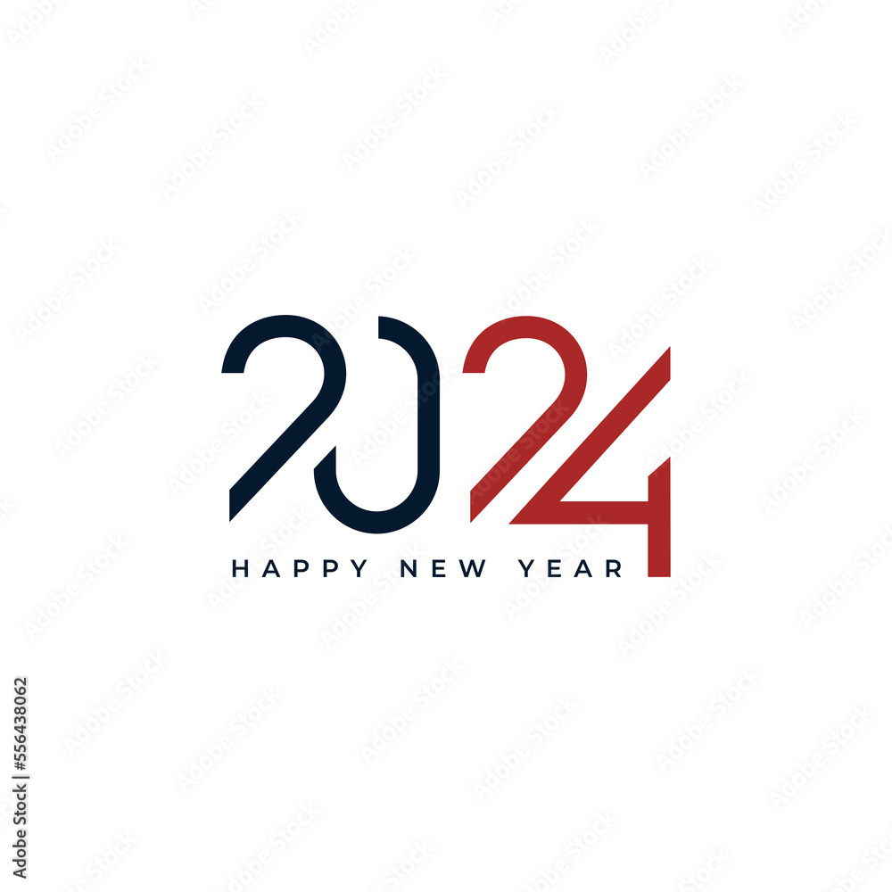 2024 logo icon, New Year logo. 2024 calendar design elements elegant ...