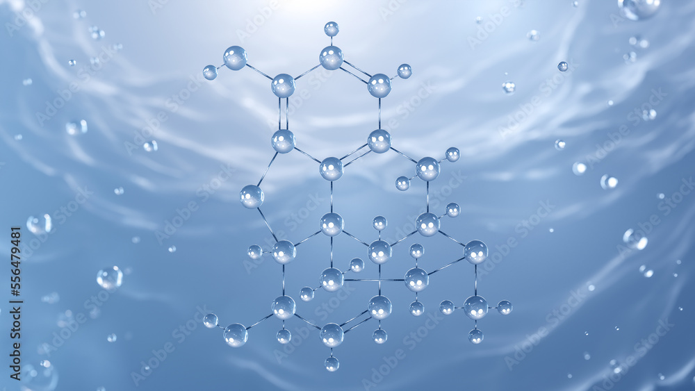 Stock-Illustration „morphine molecular structure, 3d model opiate ...
