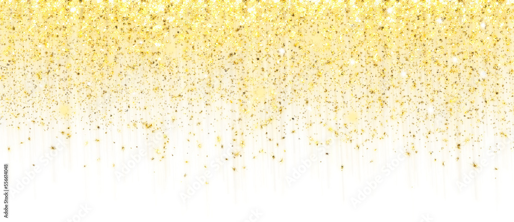 Sparkling gold particles shining effect on transparent background Stock ...
