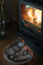 Logs Burning In Fireplace Free Stock Photo - Public Domain Pictures