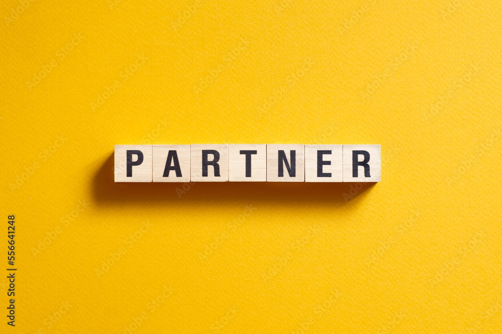 Partner - word concept on cubes Stock Photo | Adobe Stock