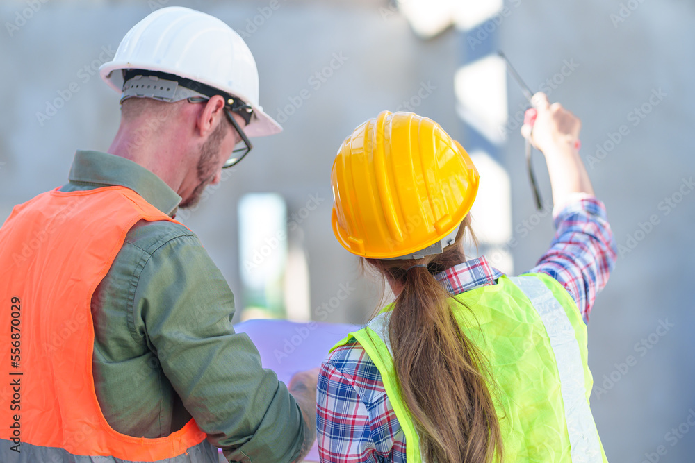 Construction Worker Using Theodolite Surveying Optical Instrument for ...