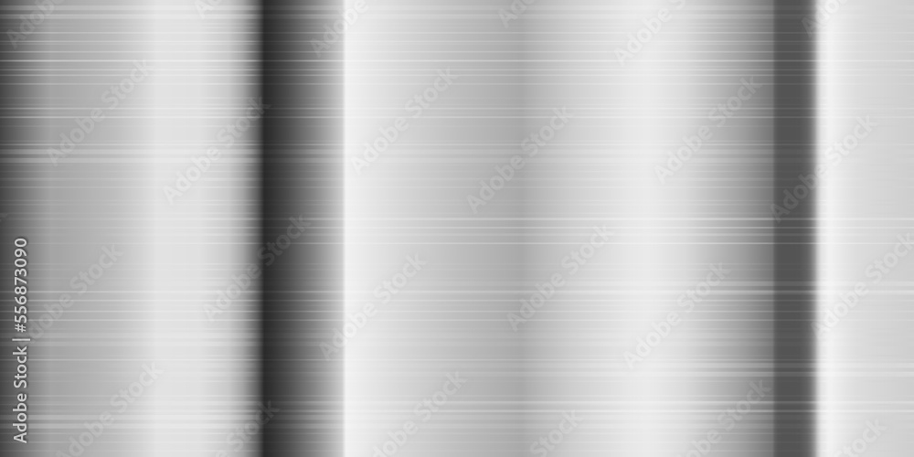 Vector realistic metal tin texture. Silver aluminium background. Iron ...