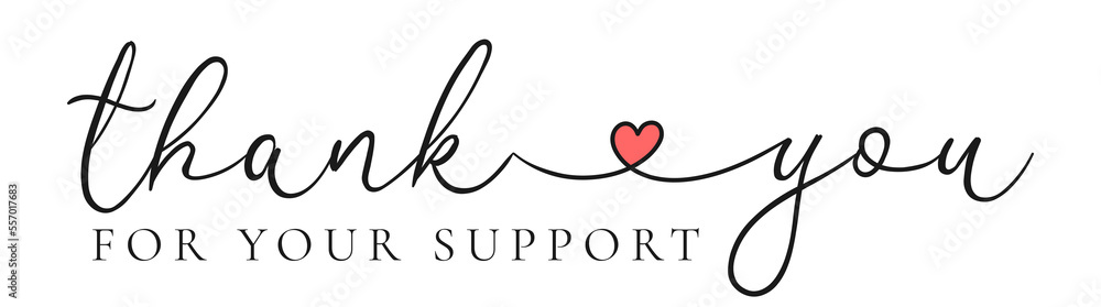 Thank you for your support card design for online buyers illustration ...