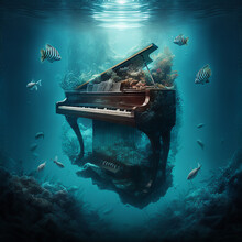 Underwater Piano Player Free Stock Photo - Public Domain Pictures