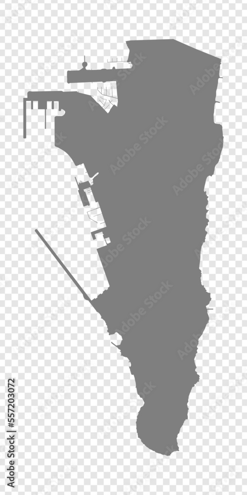 Gibraltar blank map. Map of Gibraltar on transparent background for ...