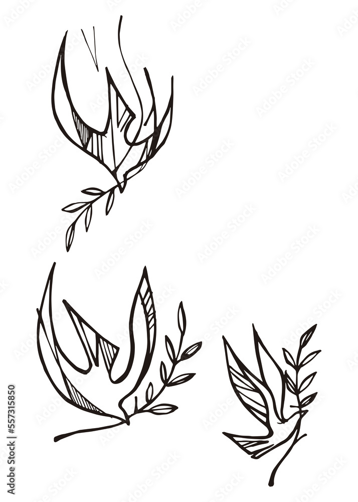 Hand drawn illustration of Holy Spirit. Stock Illustration | Adobe Stock