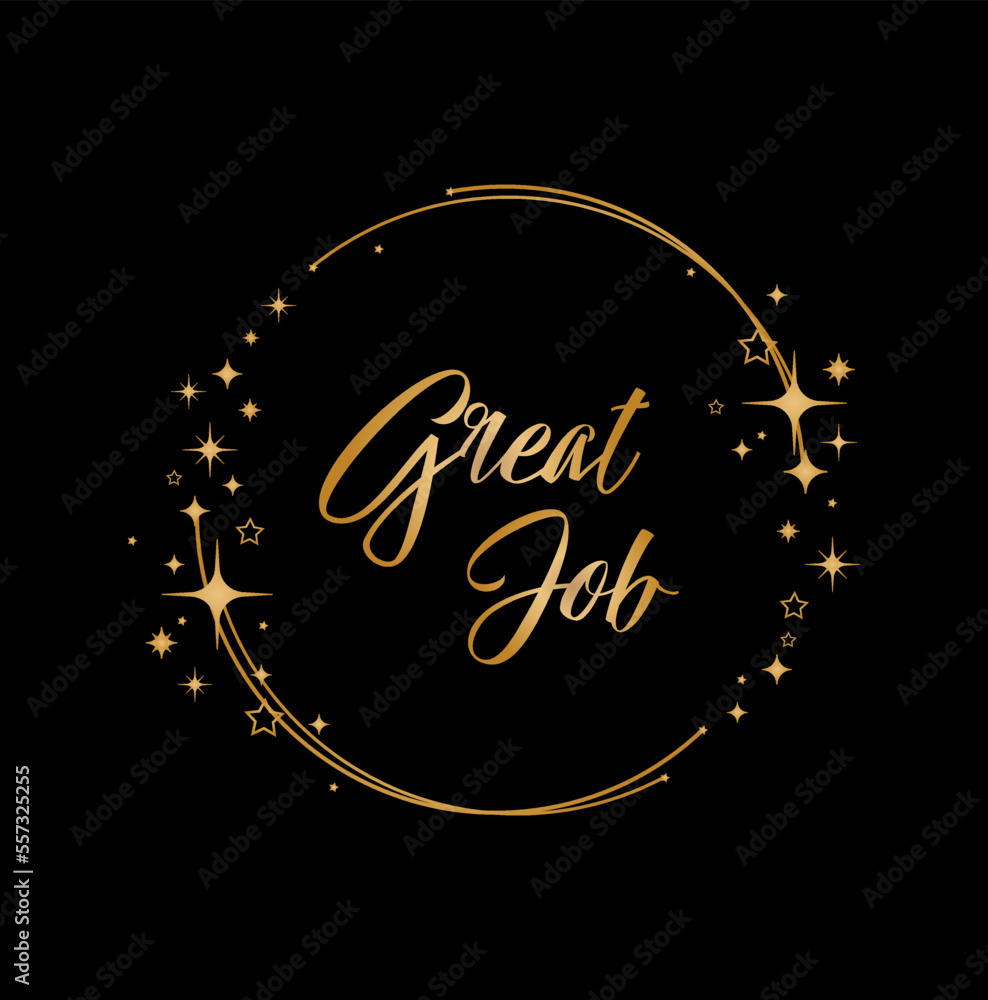 great job sign on white background Stock Vector | Adobe Stock