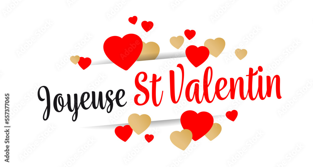 Image vectorielle Stock Joyeuse Saint Valentin | Adobe Stock