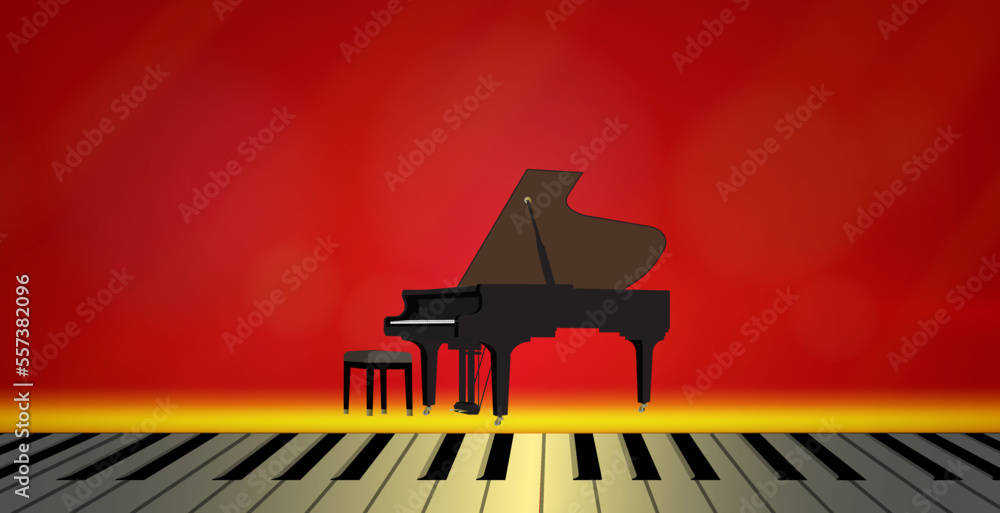 piano keyboard background vector. Business Presentation Template use ...