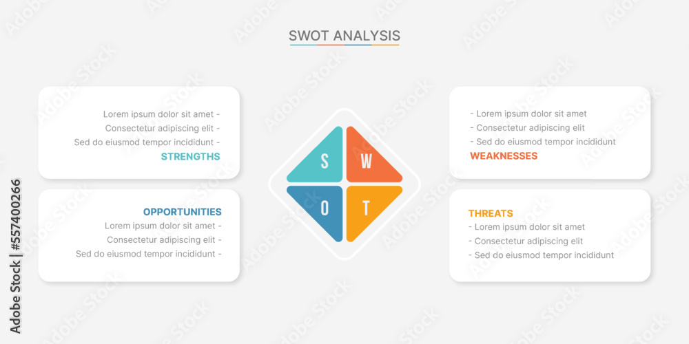 SWOT Analysis, Four Options Steps, Infographic Template Design Stock ...