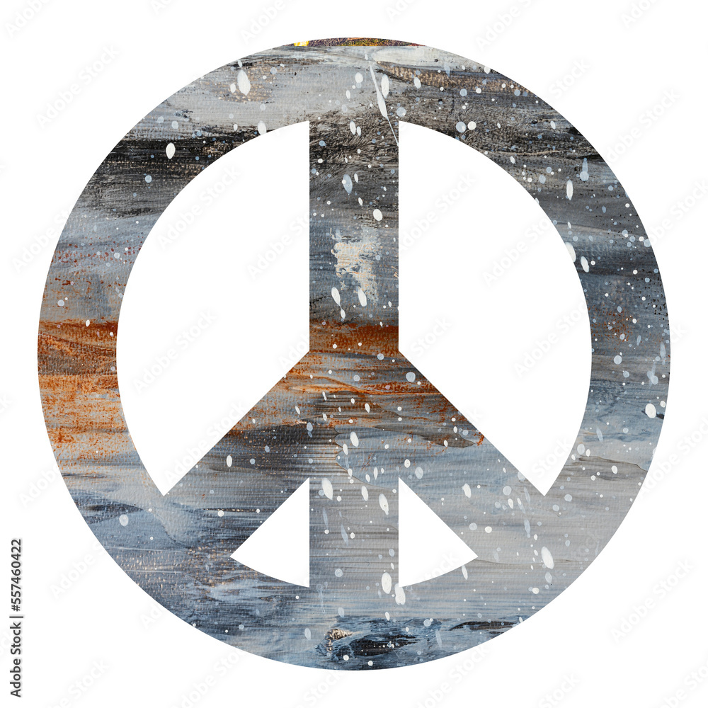 Clean and simple painted peace sign illustration, line art, clipart ...