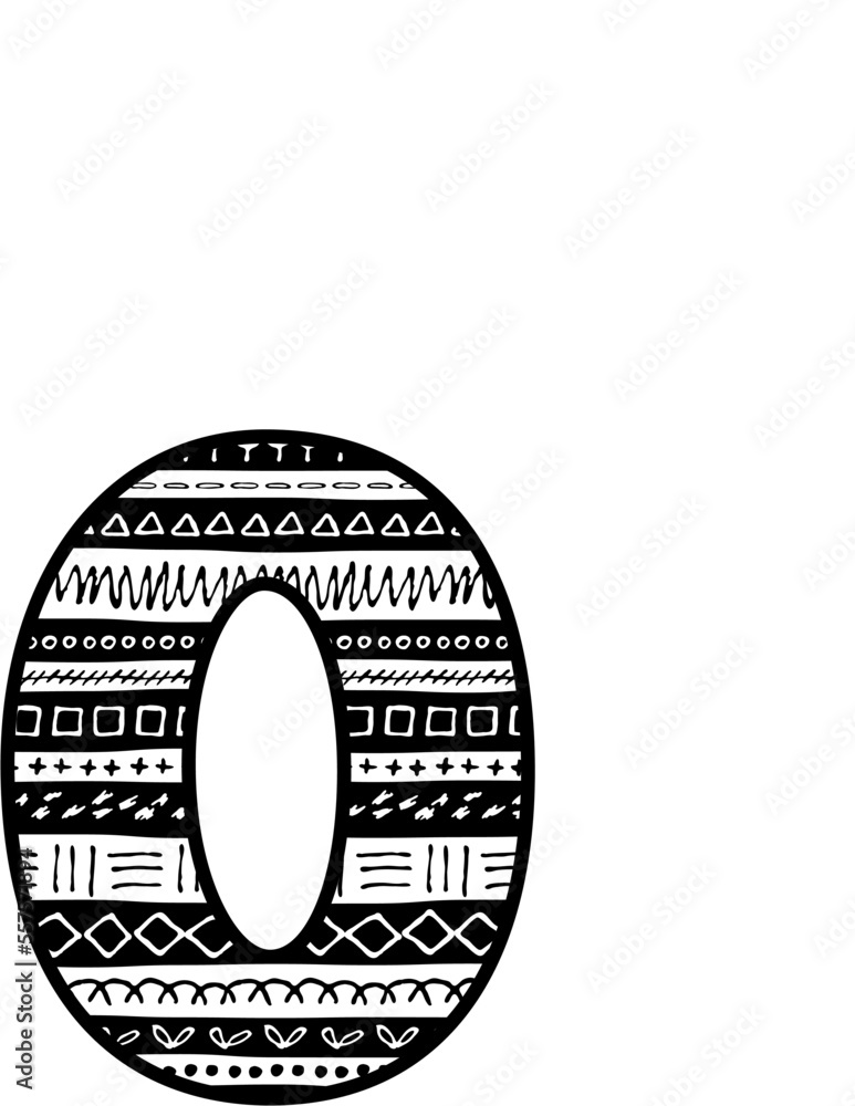 Maori Mandala Pattern in Alphabets & Numbers Stock Vector | Adobe Stock
