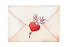 Letter With Heart And Flowers Free Stock Photo - Public Domain Pictures